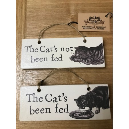 Cat Fed and Not Fed Sign