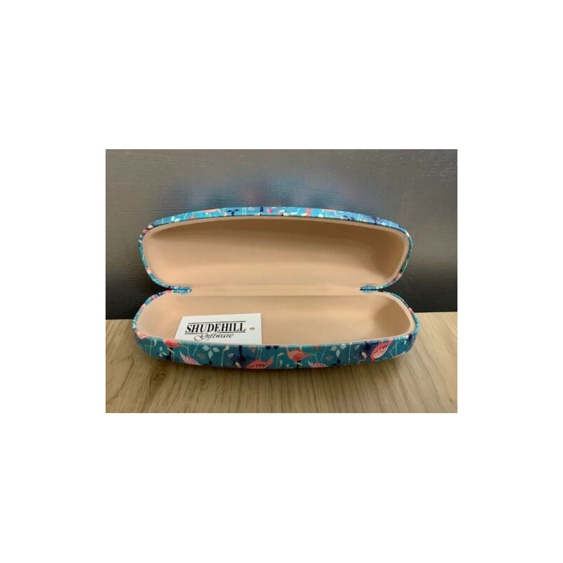 Flamingo Turquoise and Pink Hard Glass Case