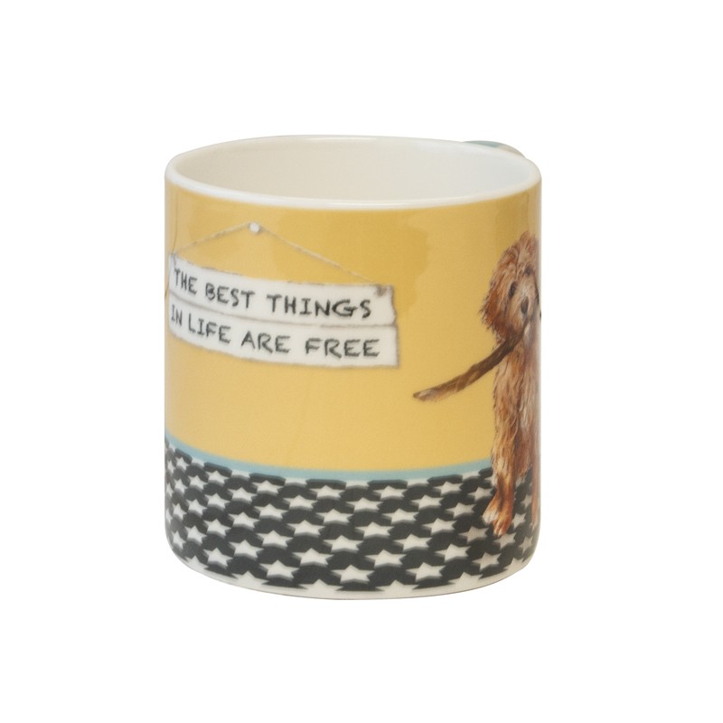 RSPCA 'Free ' Dog Design Comical Mug by The Little Dog Company