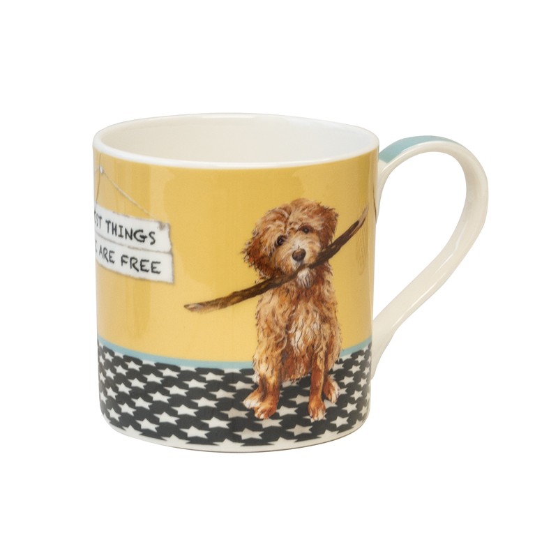 RSPCA 'Free ' Dog Design Comical Mug by The Little Dog Company
