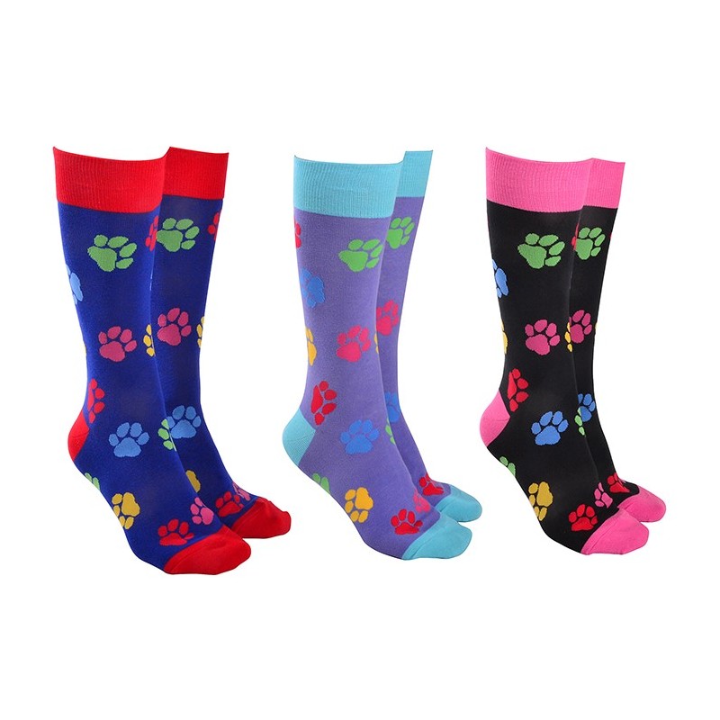 Sock Society Paw Prints Blue Socks